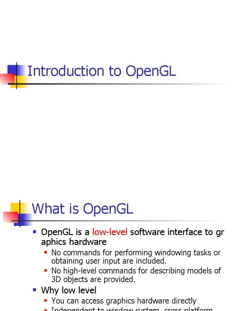 Introduction To Opengl | PDF | Callback (Computer Programming) | Computer Graphics