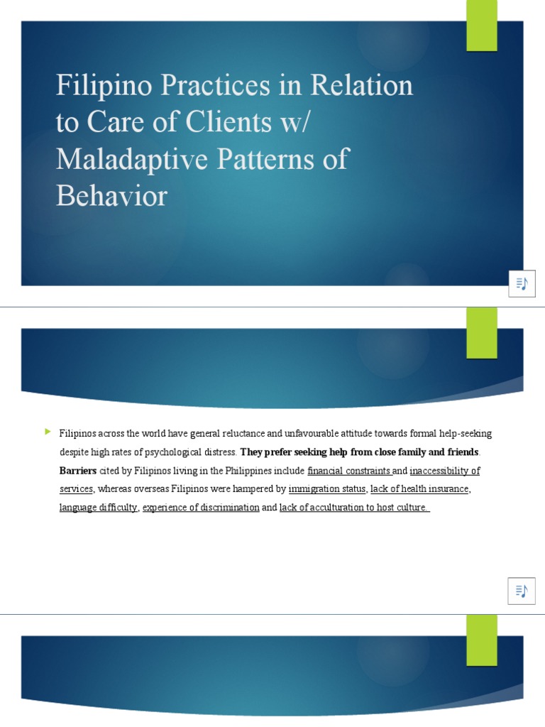 Filipino Care Practices for Maladaptive Behavior | PDF | Philippines ...