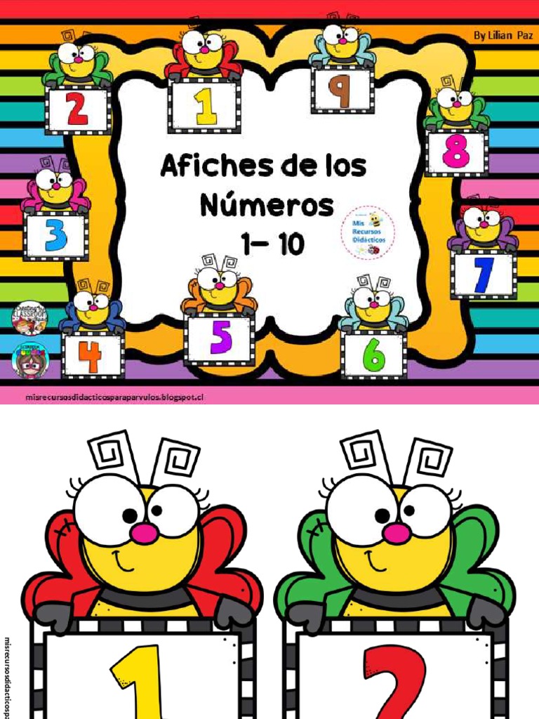 Afiches de Los Números 1-10 | PDF