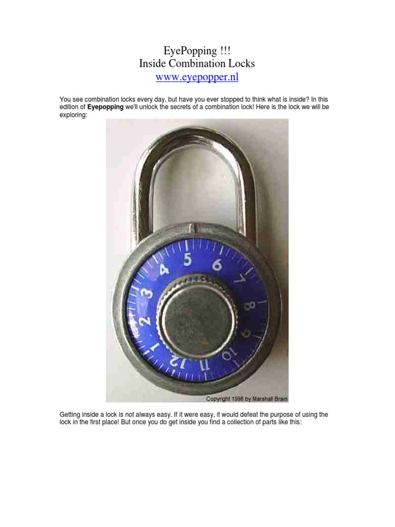 Inside Combination Locks | PDF