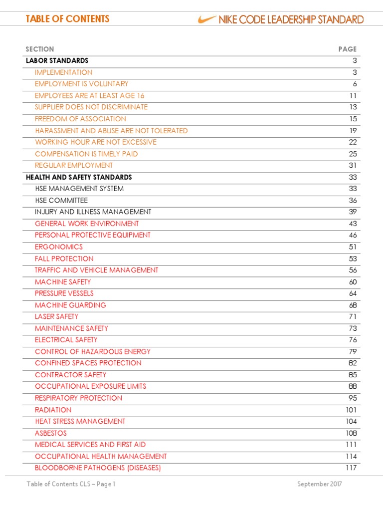 Nike Code Leadership Standards Overview | PDF | International Labour ...