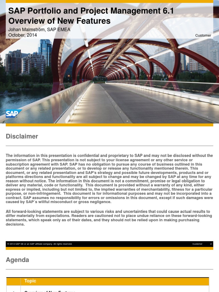 SAP Portfolio and Project Management 6.1 Overview of New Features | PDF ...