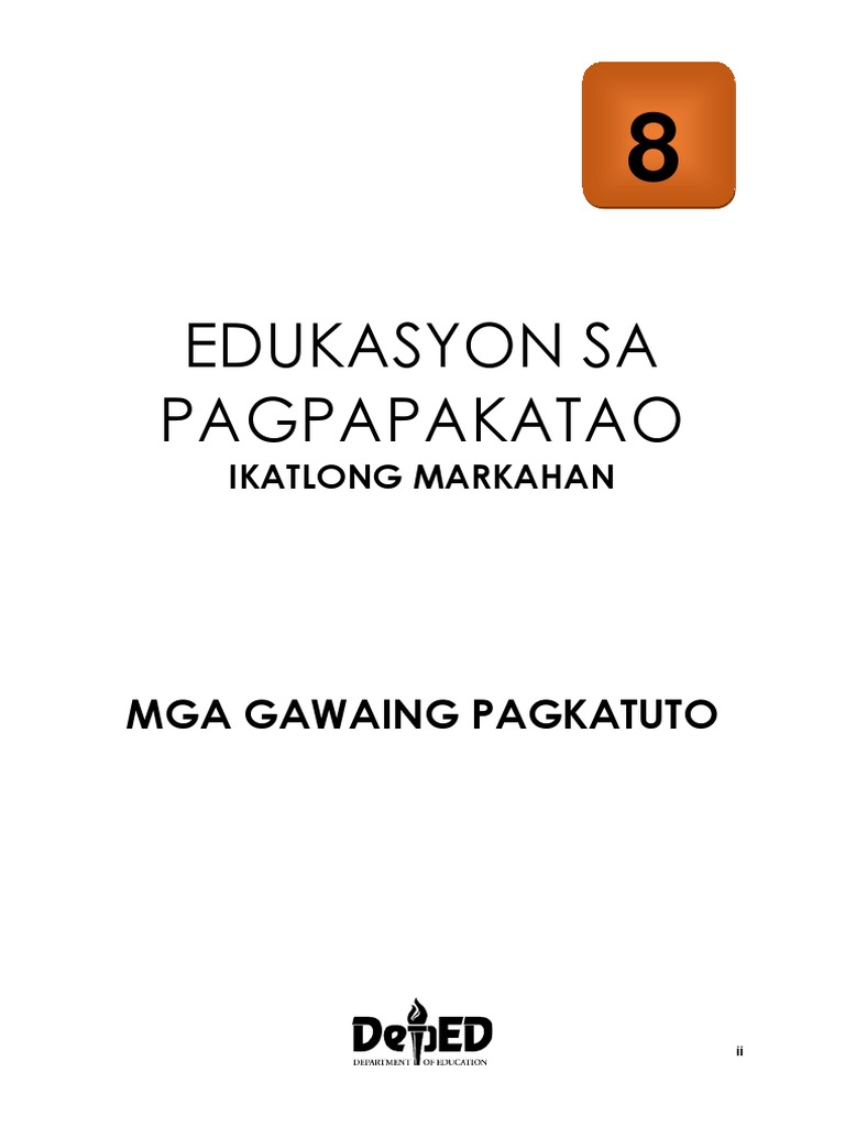 ESP 8 LAS Quarter 3 | PDF | Philippines