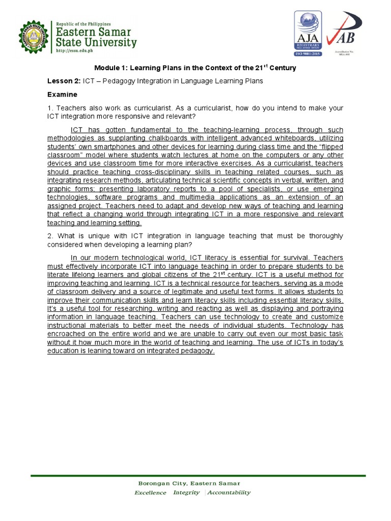 Technology For Teaching and Learning 2 Activities | PDF | Educational ...