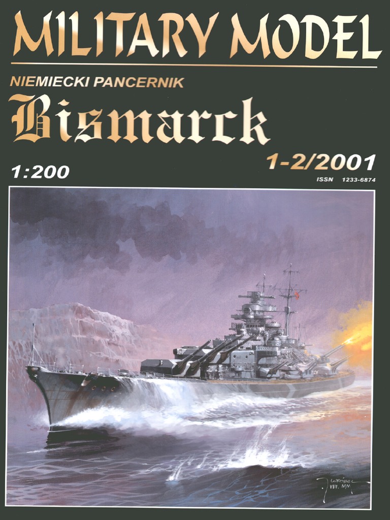 Paper Model Ship Boat Battleship DKM Bismarck | PDF
