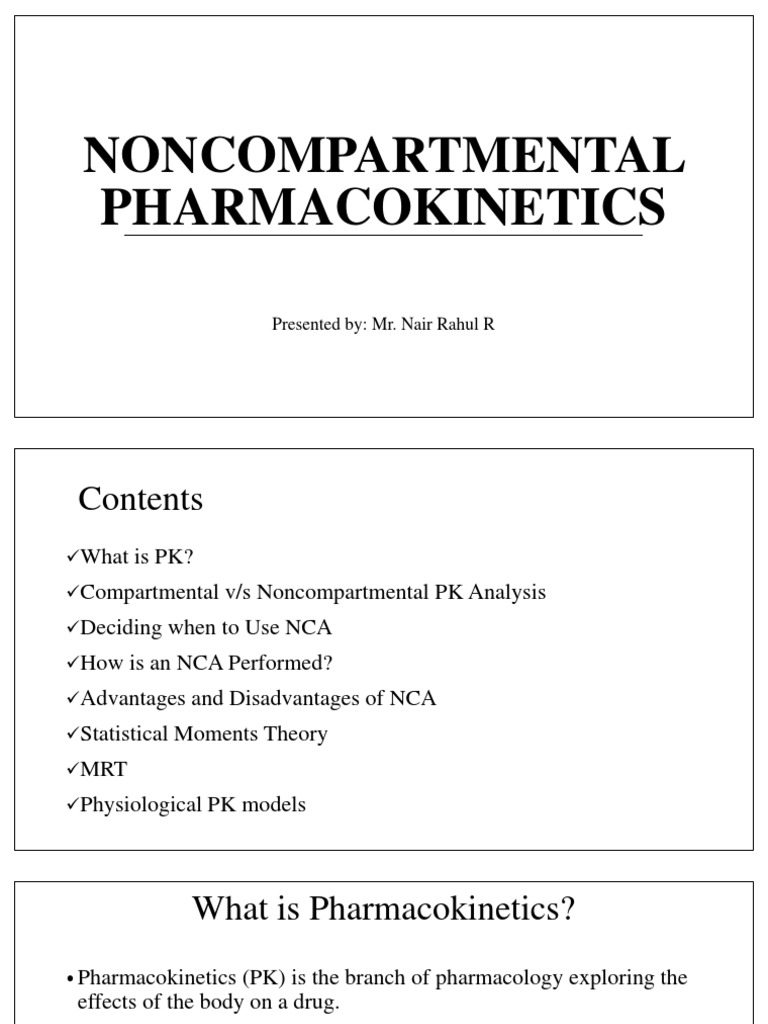 Noncompartmental PK Analysis | PDF | Pharmacokinetics | Biology