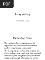 Parts of A Essay Powerpoint | PDF | Writing | Written Communication