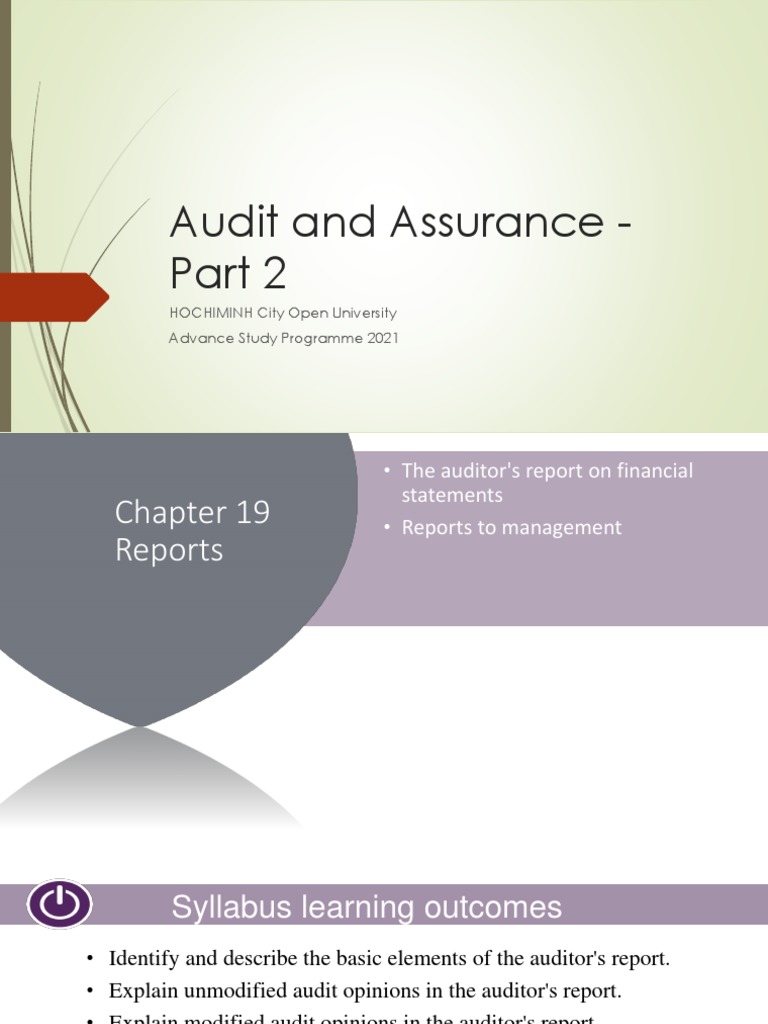Understanding Modified Audit Opinions | PDF | Auditor's Report ...