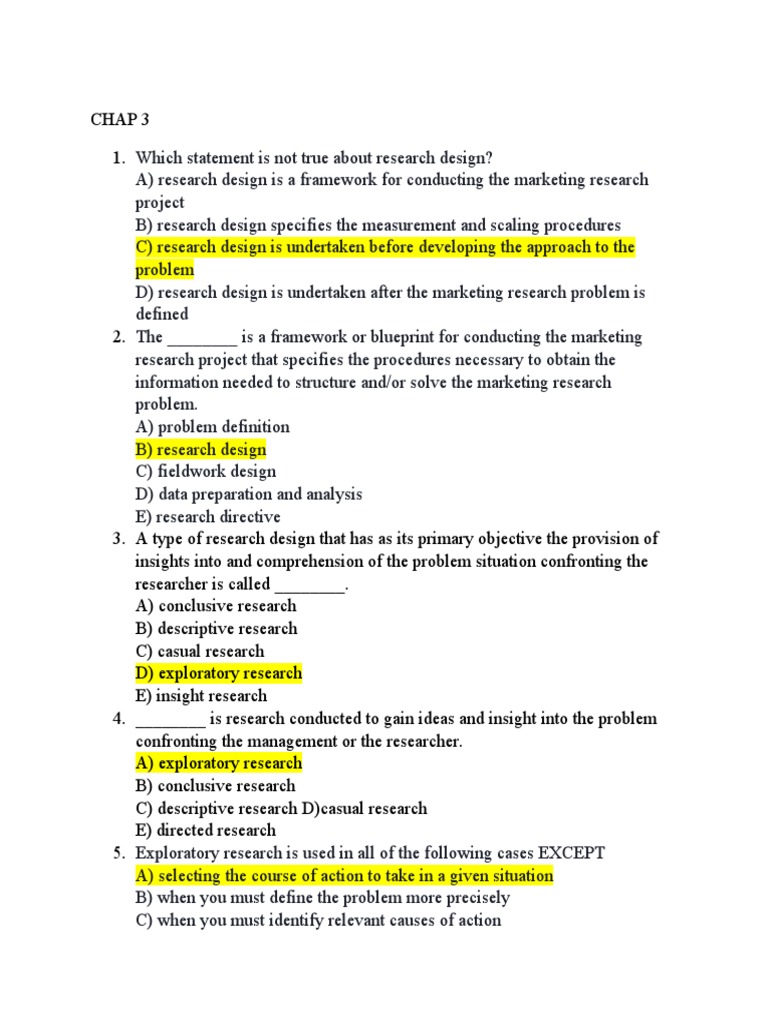 CHAP3 | PDF | Research Design | Marketing Research