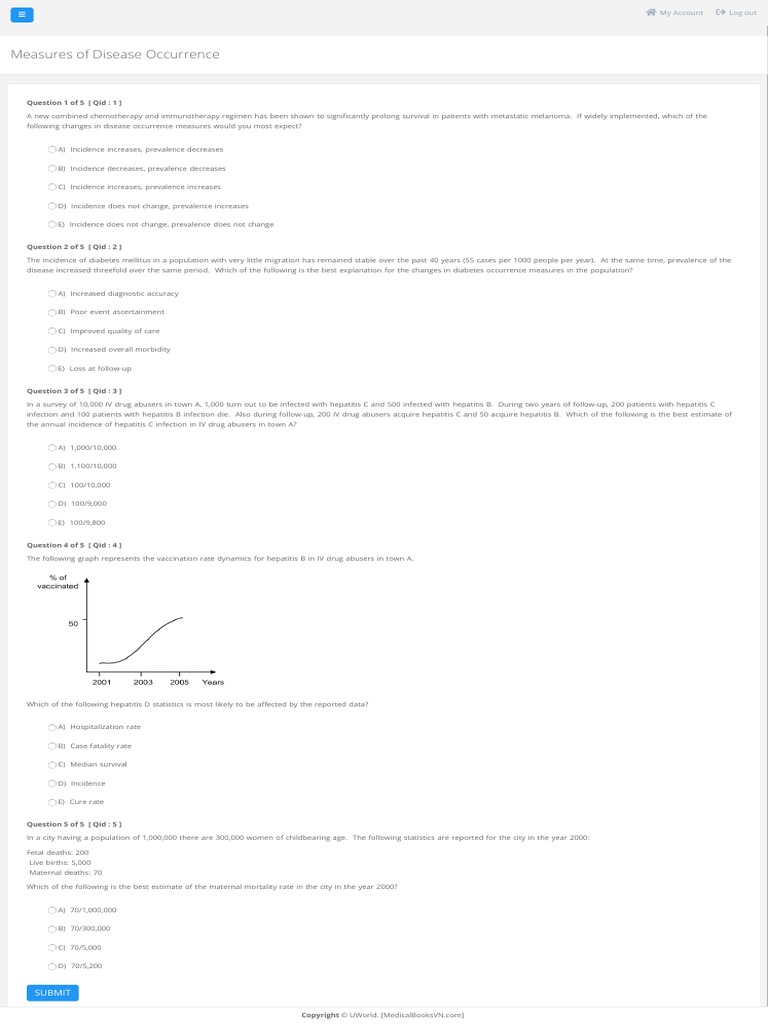 Questions (5) Usmle Biostats Step1 | PDF | Incidence (Epidemiology ...