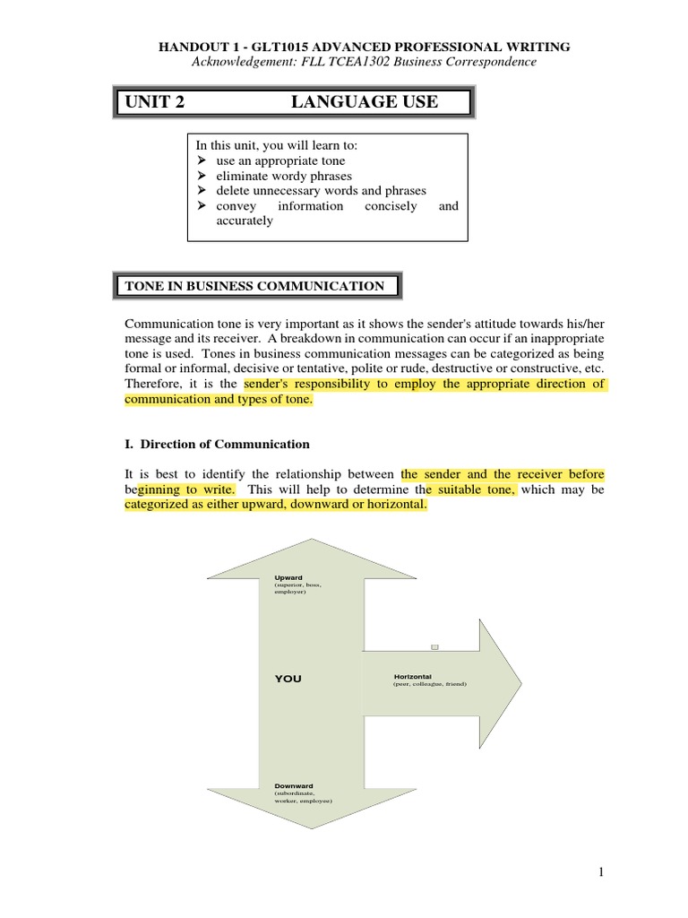 WEEK 3 Biz Comm Overview Handout 1 Language Use | PDF | Adjective ... WEEK 3 Biz Comm Overview Handout 1 Language Use | PDF | Adjective ...