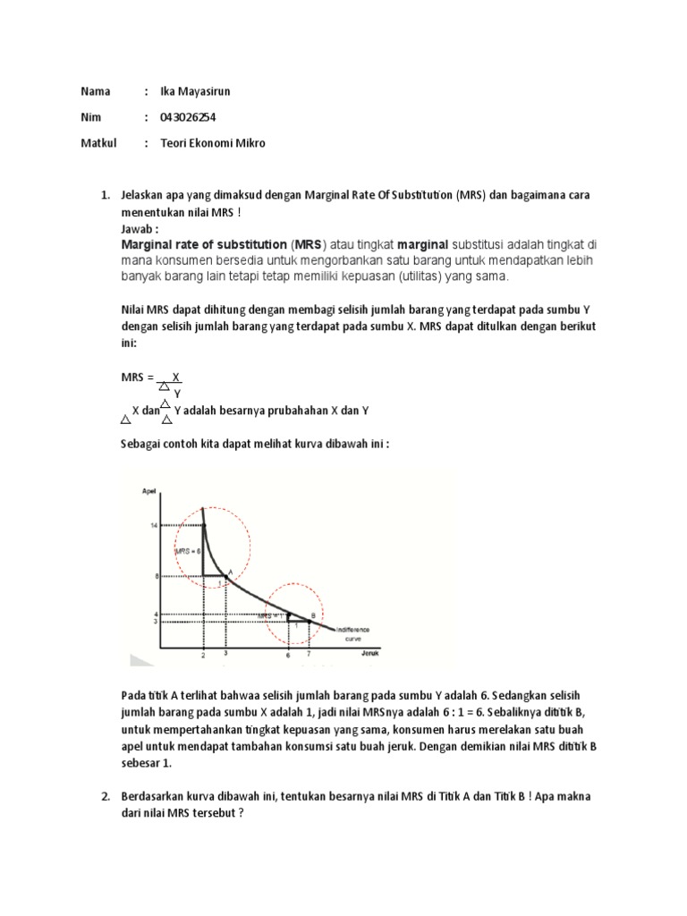 MRS dan Kurva Indifference | PDF