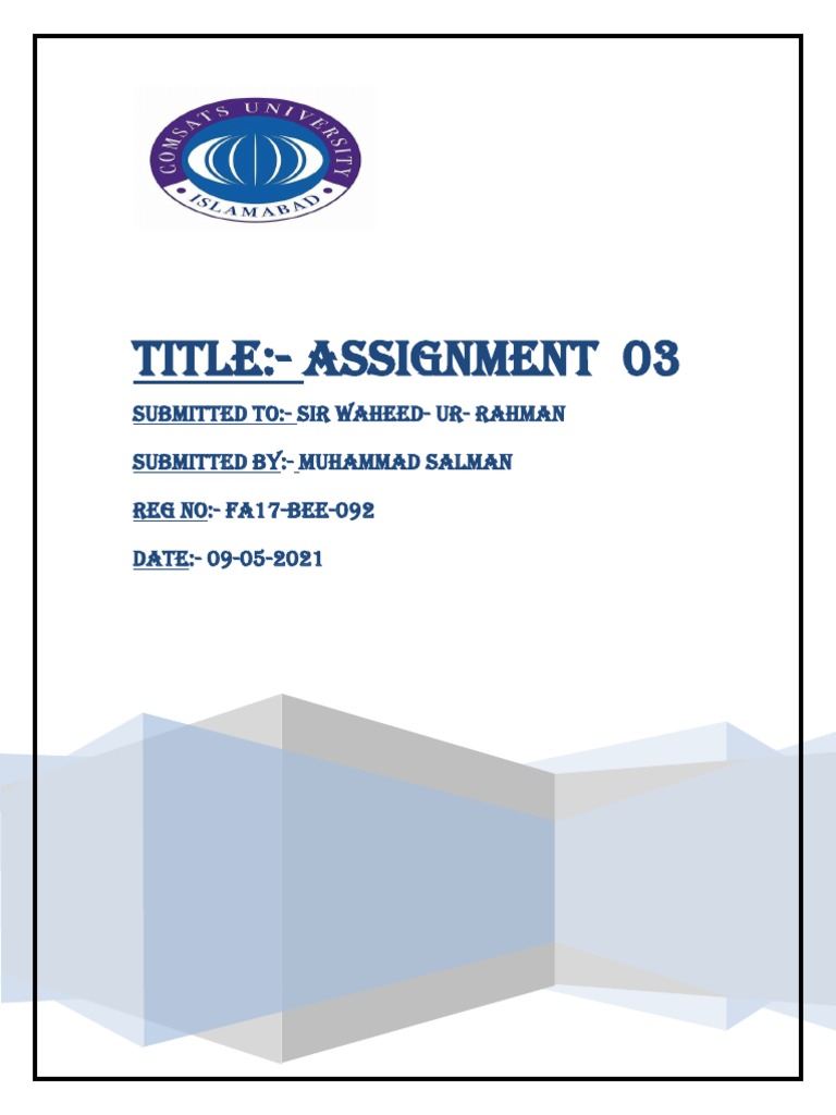 Psoc Assignment No 03 | PDF