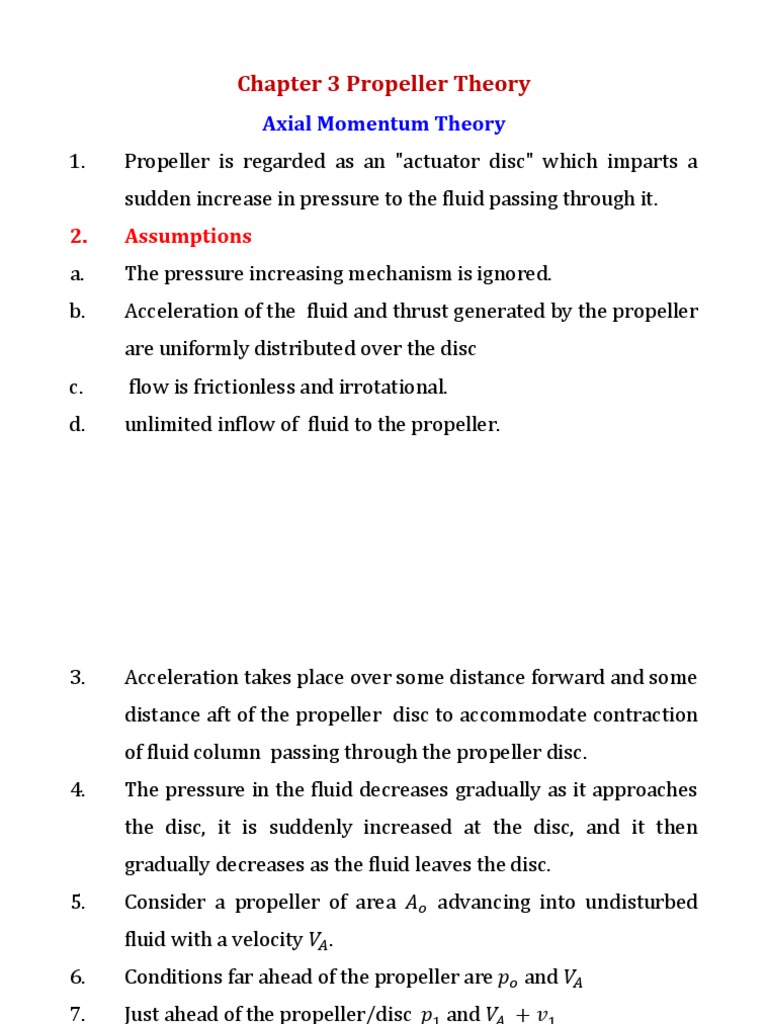 Chapter 3 Propeller Theory | PDF | Rotation Around A Fixed Axis | Propeller