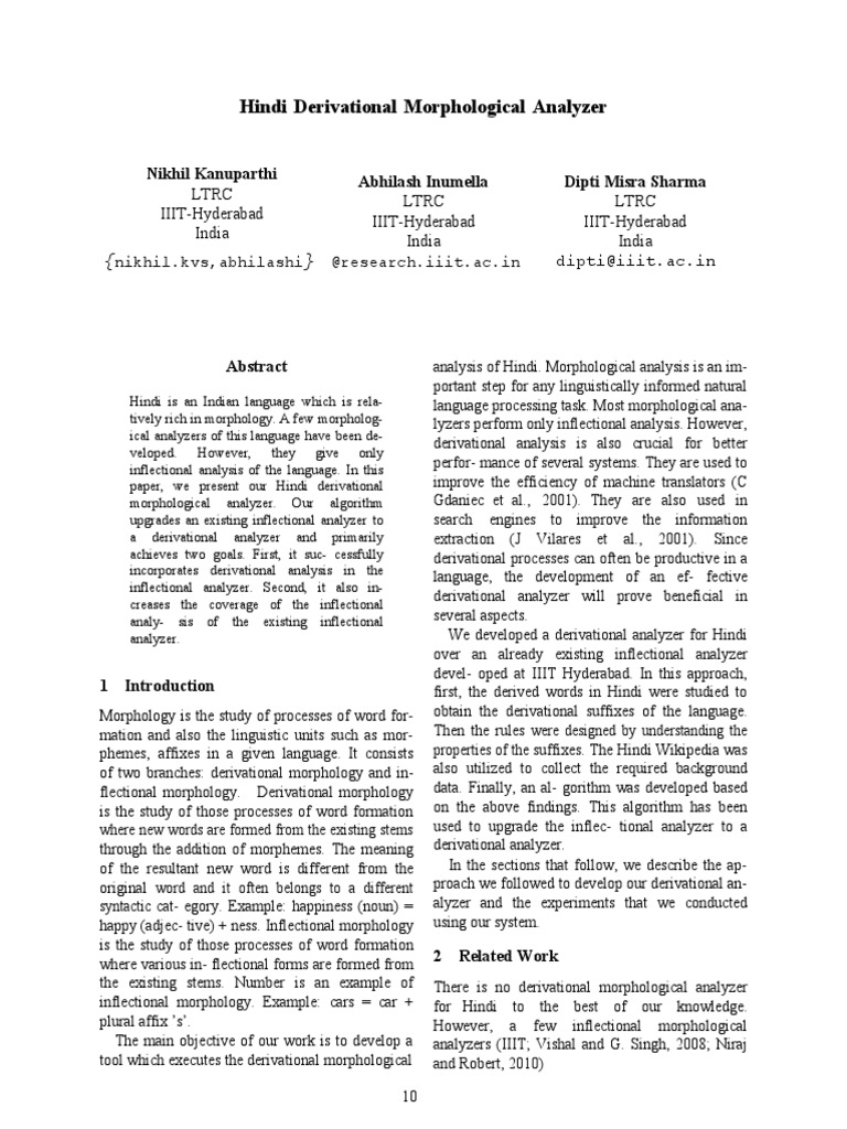 Morphological Process | PDF | Morphology (Linguistics) | Lexical Semantics