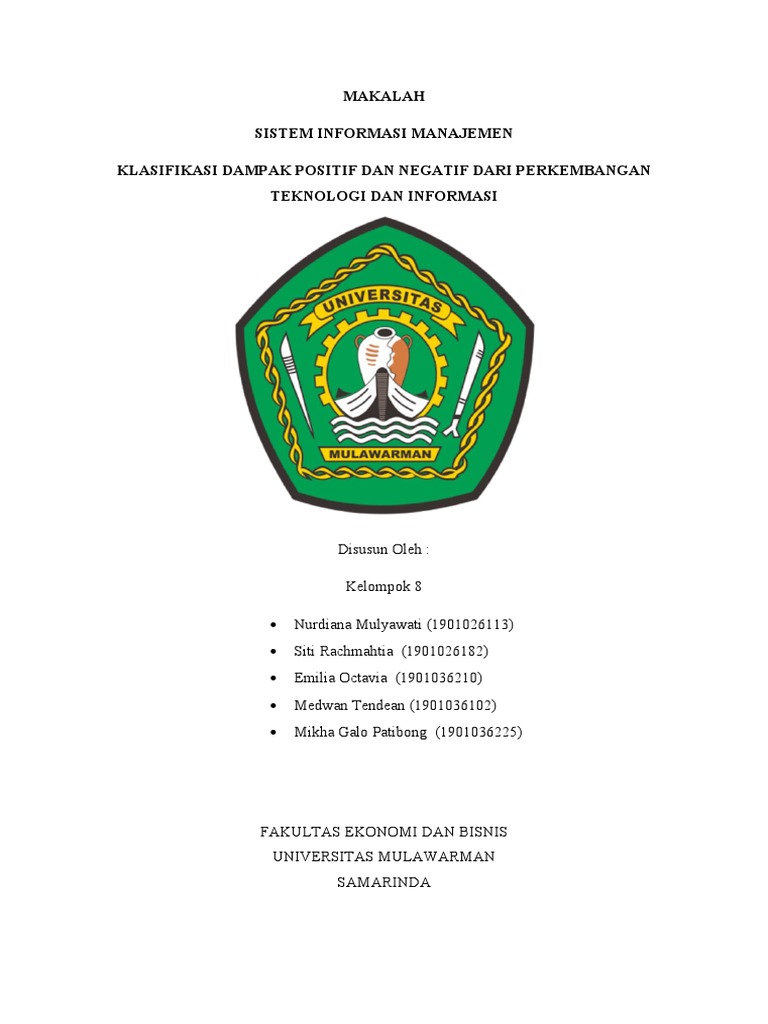 MAKALAH Dampak Positif Dan Negatif Perkembangan Teknologi Informasi | PDF MAKALAH Dampak Positif Dan Negatif Perkembangan Teknologi Informasi | PDF