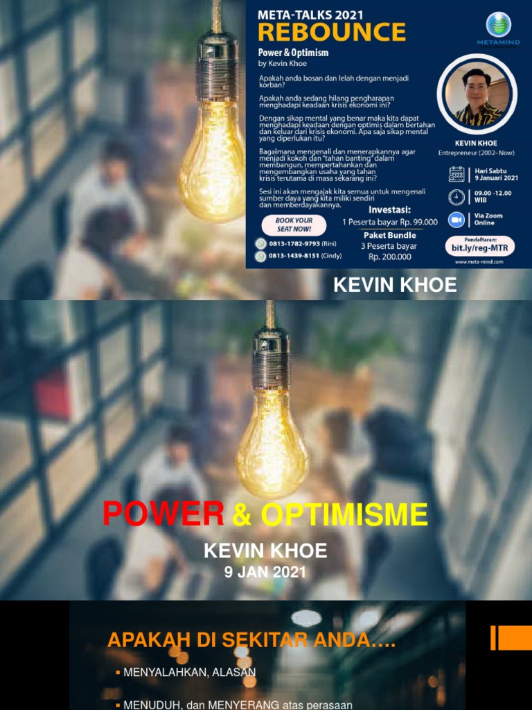 Kendali Diri dan Sikap Optimis Kevin Khoe | PDF
