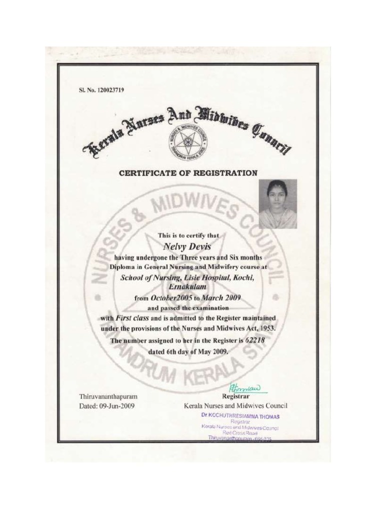 Nursing Certificate | PDF