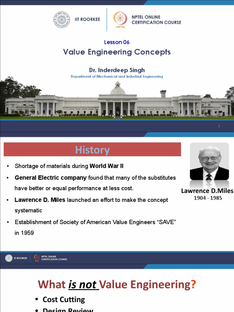Lecture 06 Value Engineering Concepts | PDF | Product Lifecycle | Design