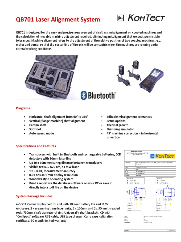 QB701 Laser Shaft Alignment System | PDF