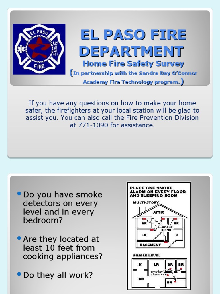 Home Fire Safety Survey | PDF | El Paso | Fire Safety