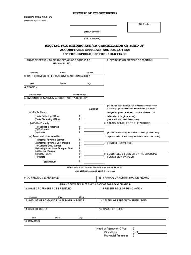 General Form 57a | PDF | Postage Stamp | Bonds (Finance)