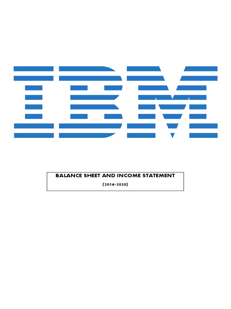 Balance Sheet and Income Statement (2016-2020) | PDF | Balance Sheet ...