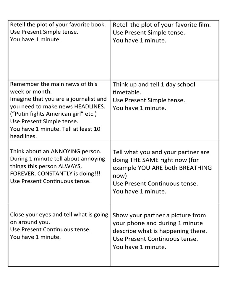 Present Simple Present Continuous Tenses | PDF