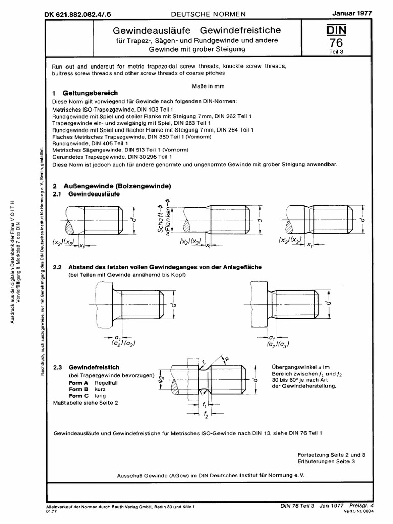 DIN 76 3 Iztek Navoja | PDF