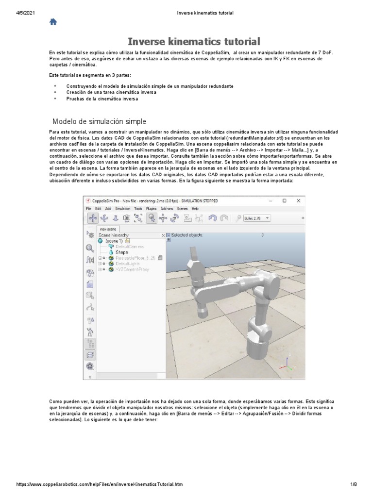 Inverse Kinematics Tutorial Traducido | PDF | Software | Informática