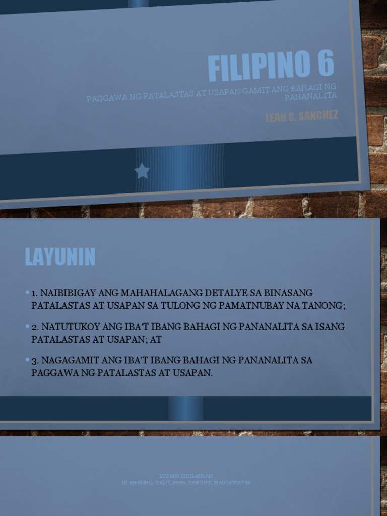 FILIPINO 6 Q4 2020-2021-Leahsanchez | PDF