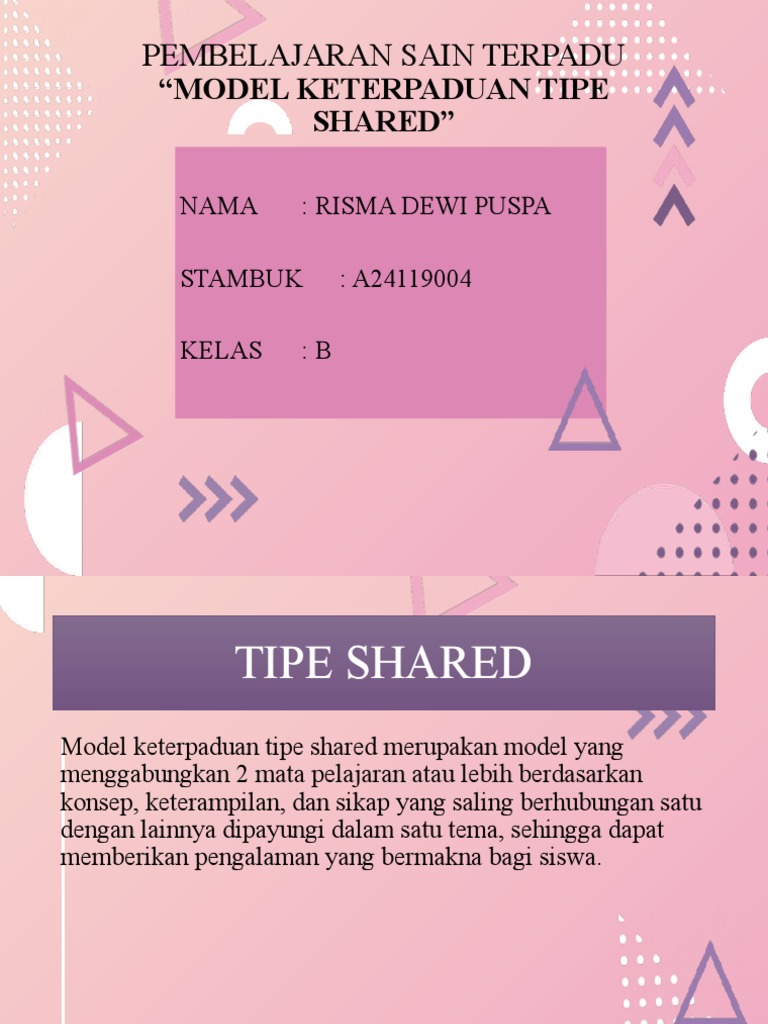 Model Keterpaduan Tipe Shared | PDF