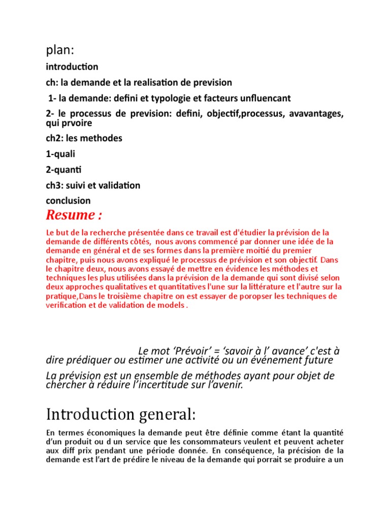 La Methode de La Prevision de La Demande | PDF | Prévision économique | Corrélation (statistiques)