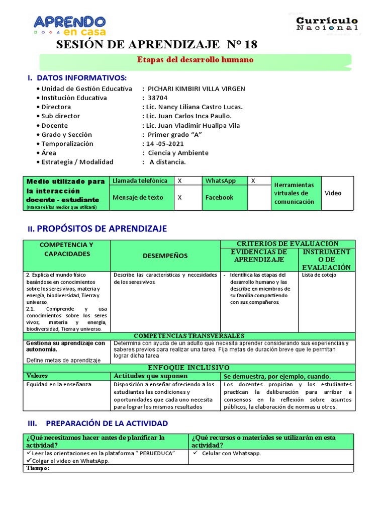 Sesión 18-Etapas Del Desarrollo Humano. | PDF | Aprendizaje | Evaluación Sesión 18-Etapas Del Desarrollo Humano. | PDF | Aprendizaje | Evaluación