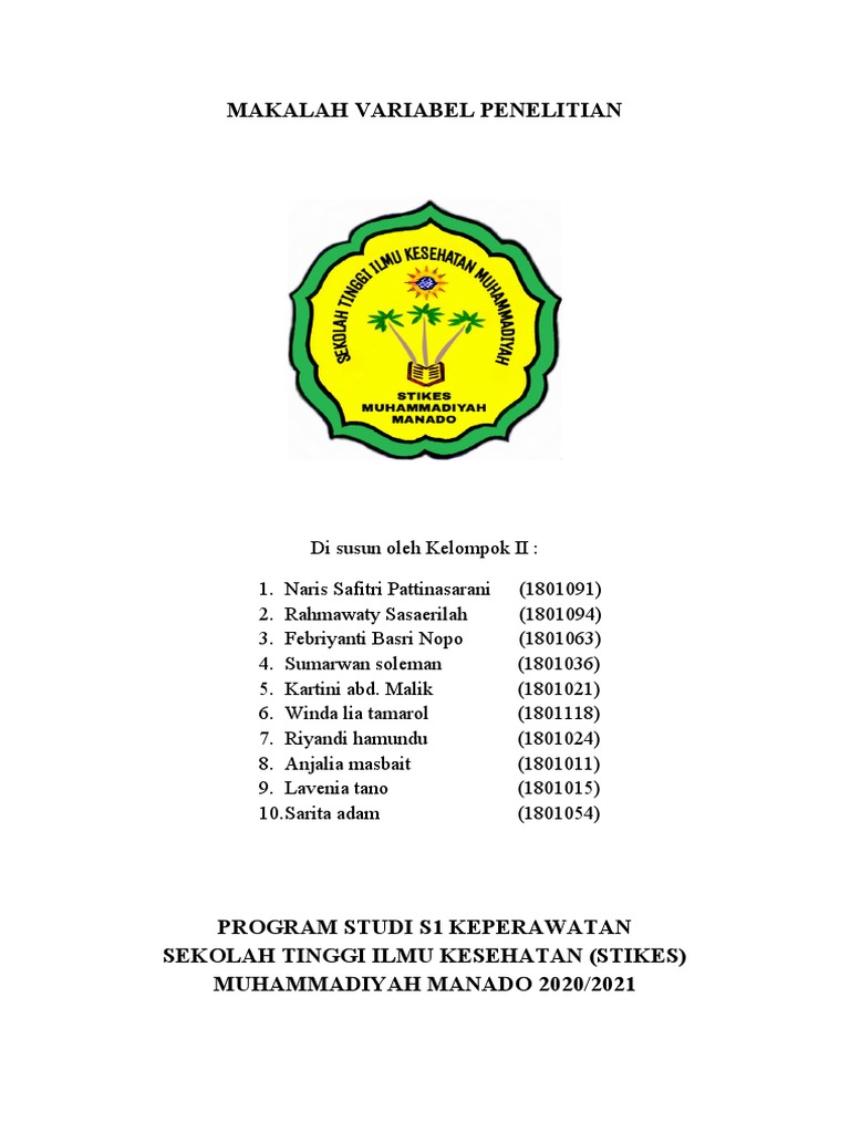 Makalah Variabel Penelitian | PDF