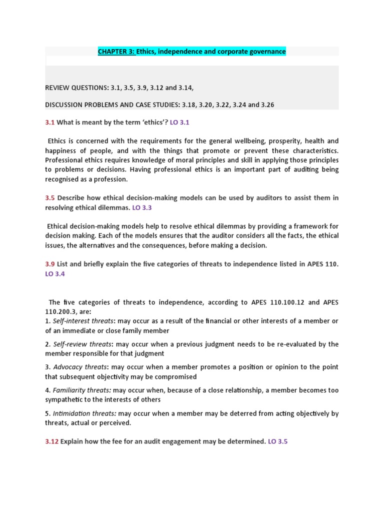 Chapter 3 | PDF | Going Concern | Audit