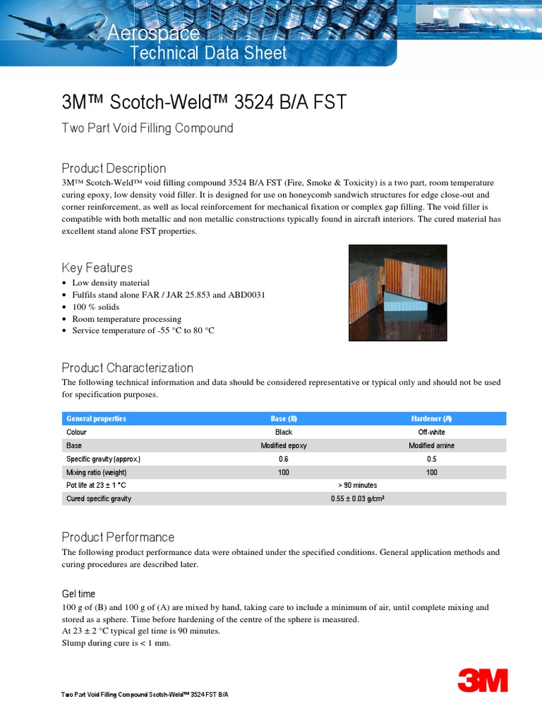 3M™ Scotch-Weld™ 3524 B A FST | PDF | Epoxy | Materials