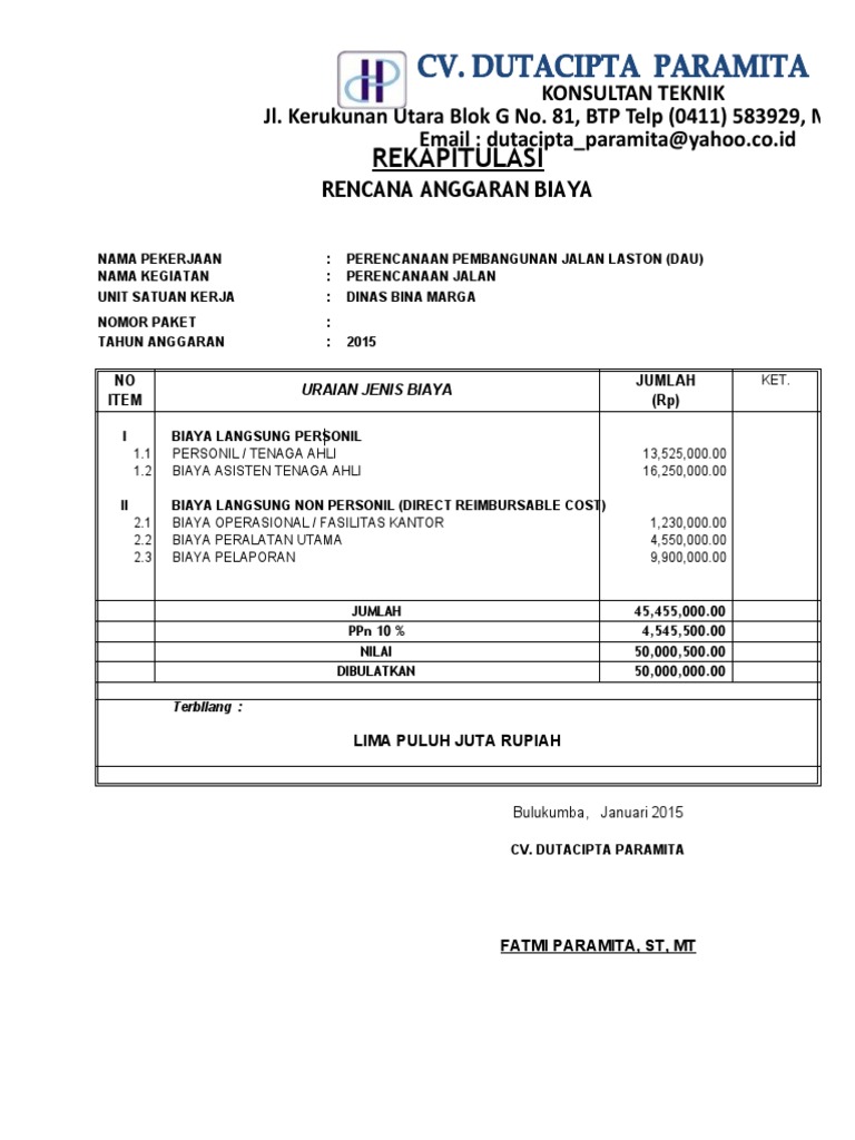 RAB Konsultan 2015 | PDF