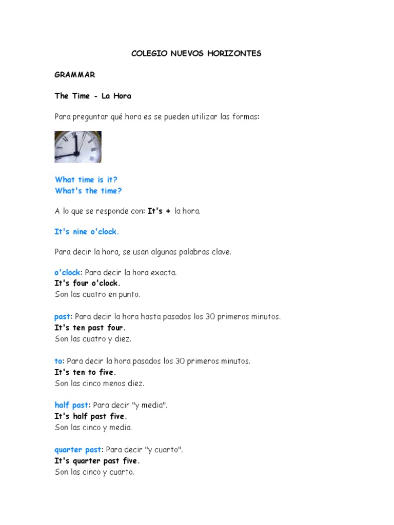 Grammar - The Time | PDF