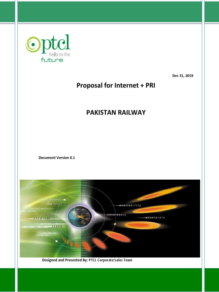 PTCL Proposal For Pakistan Railway 31-12-2019 | Download Free PDF ...