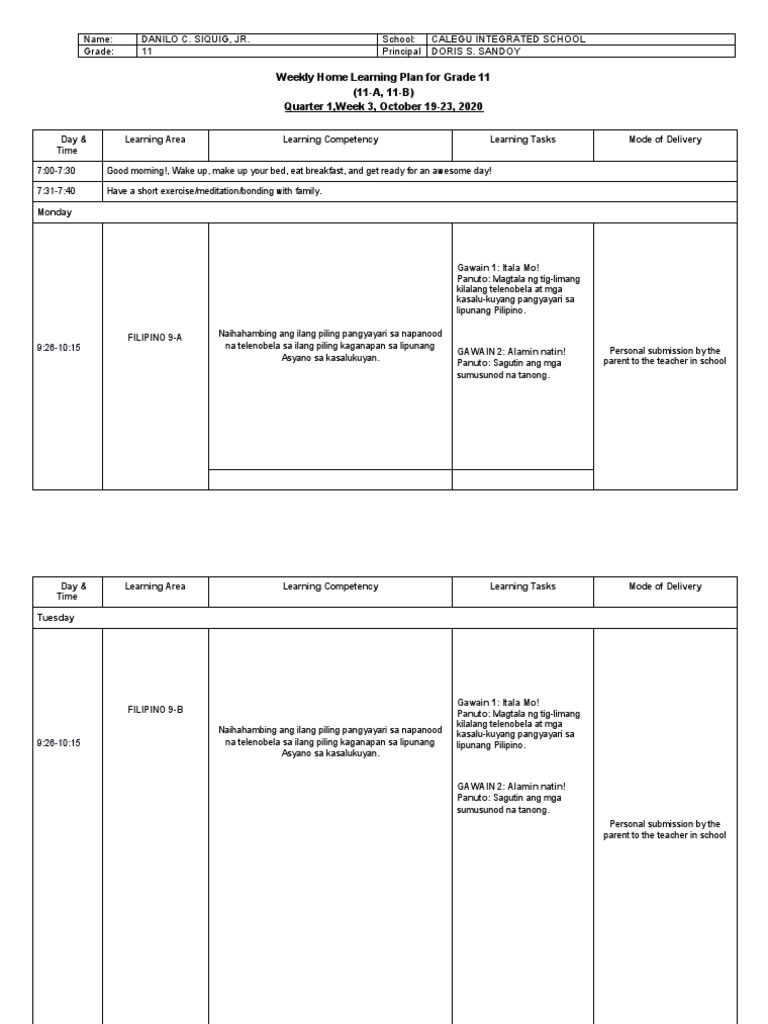 Filipino 9 - Week 3 | PDF