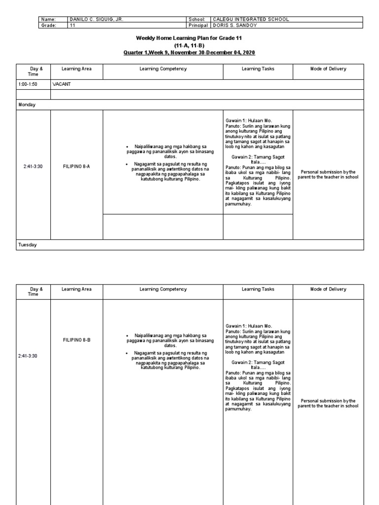Filipino 8 - Week 9 | PDF