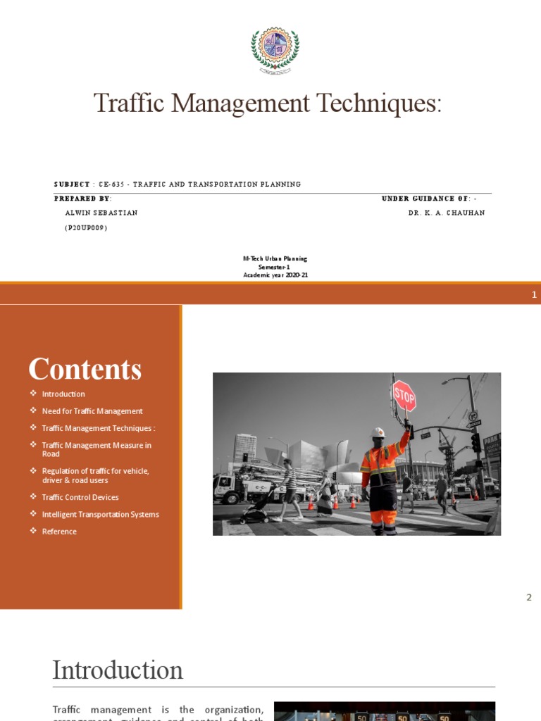 Traffic Management Techniques Overview | PDF | Traffic | Road