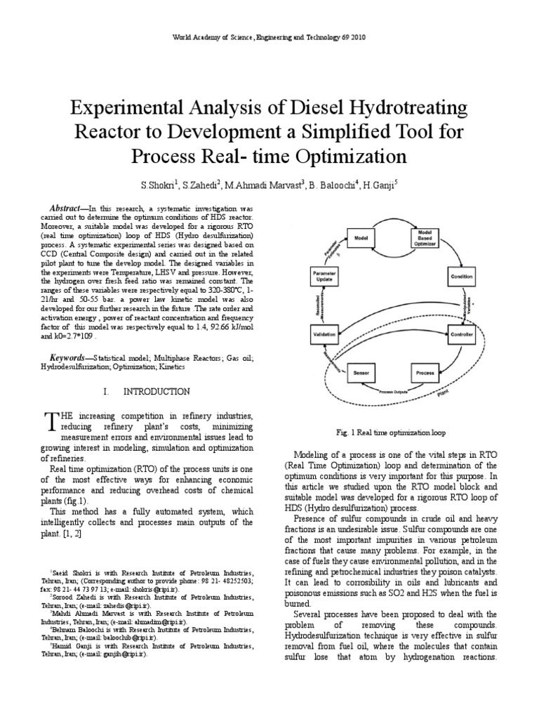 Diesel Hydrotreater Process Flow Diagram Hydrotreating In Pe