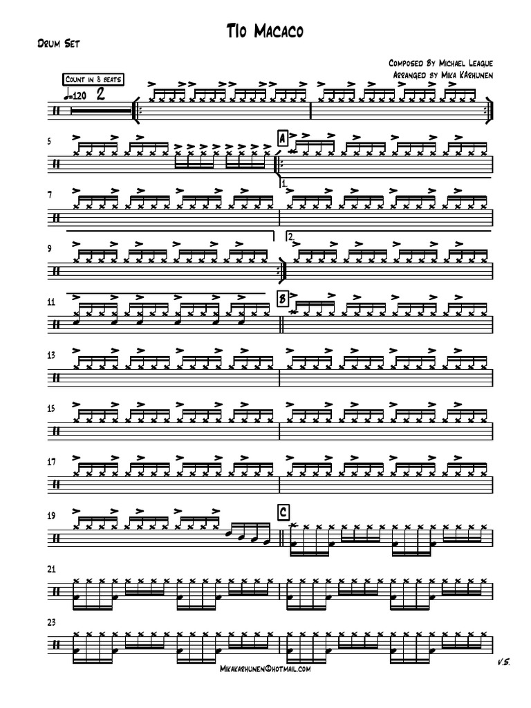 Tio Macaco Version 2 - Drum Set | PDF | Des sports