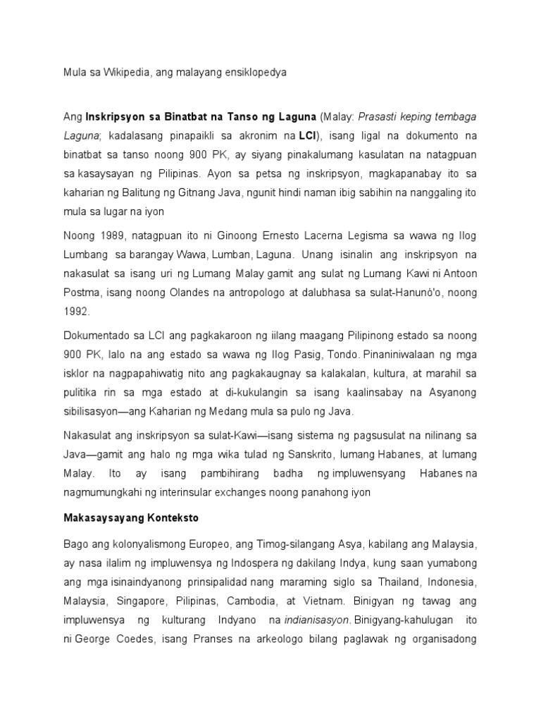 Laguna Copper Plate | PDF