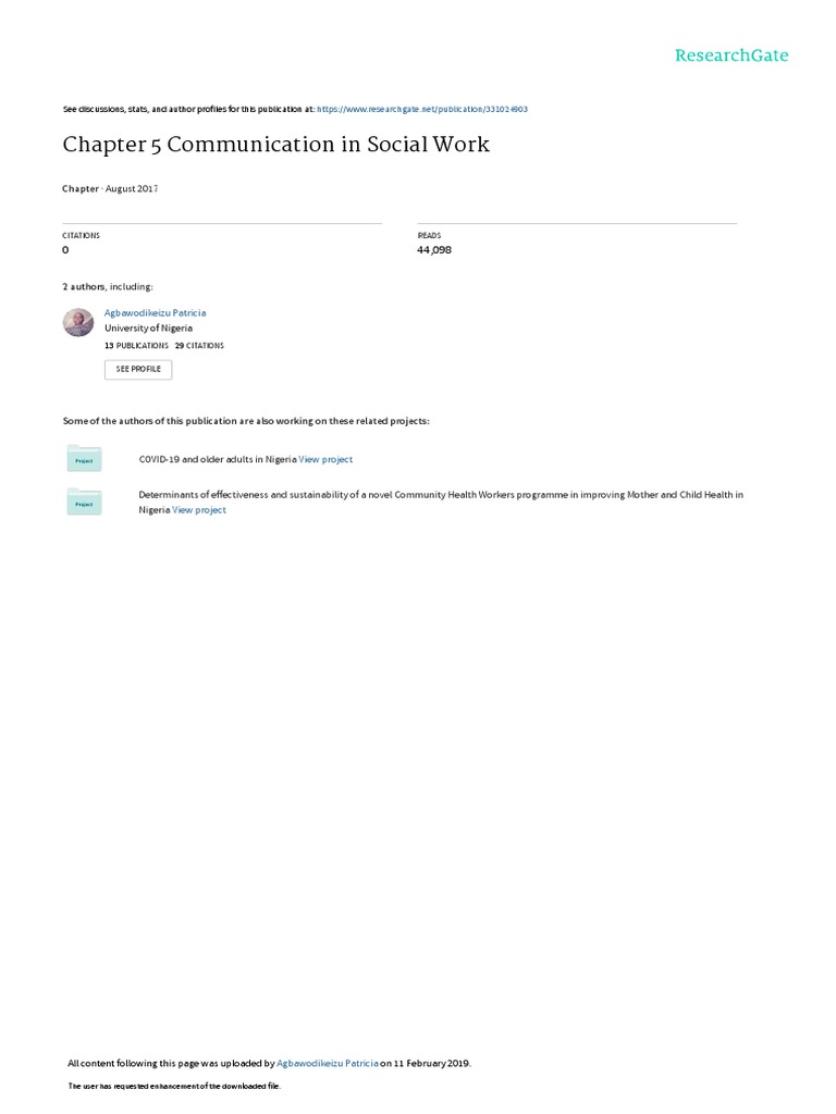 Communication Strategies in Social Work | PDF | Nonverbal Communication ...