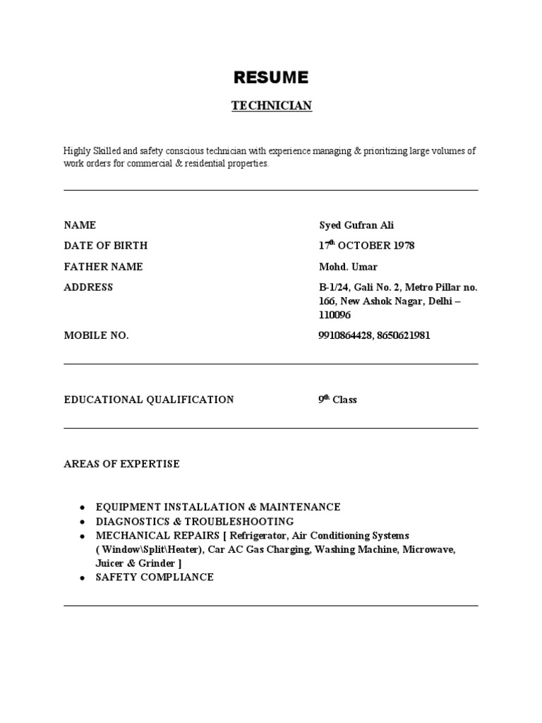 RESUME Gufran Bhai | PDF