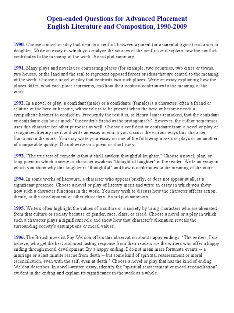 AP Released Prompts - For Groups | PDF | The Awakening (Chopin Novel ...