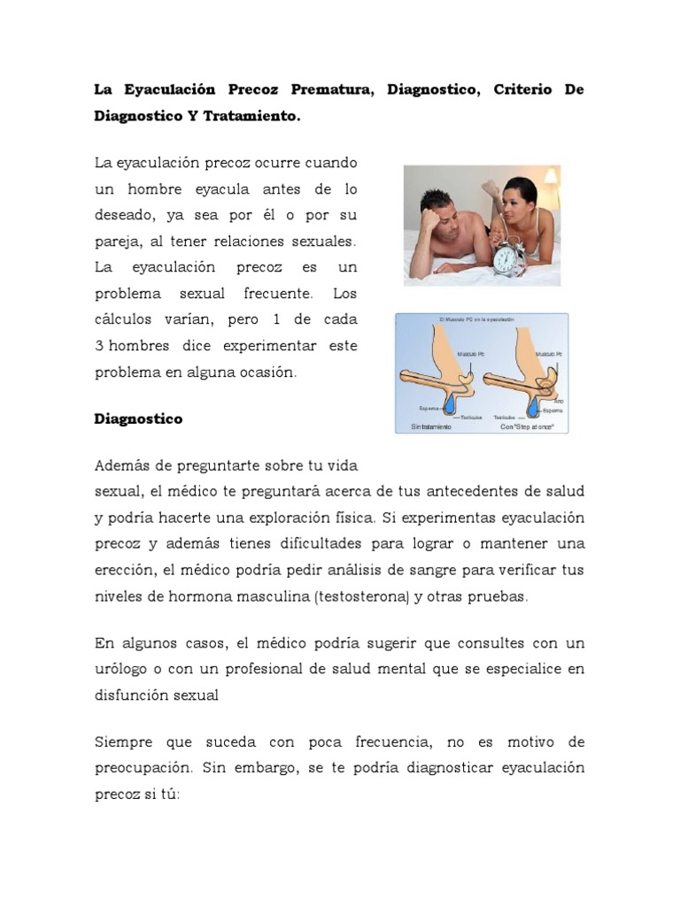 Eyaculación Precoz: Diagnóstico y Tratamiento | PDF | Eyaculación ...